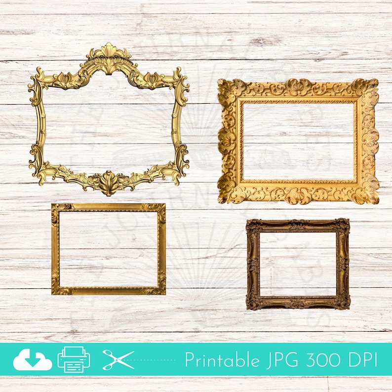 Frames Junk Journal Kit, Printable Photo Frames Pack, Digital ...