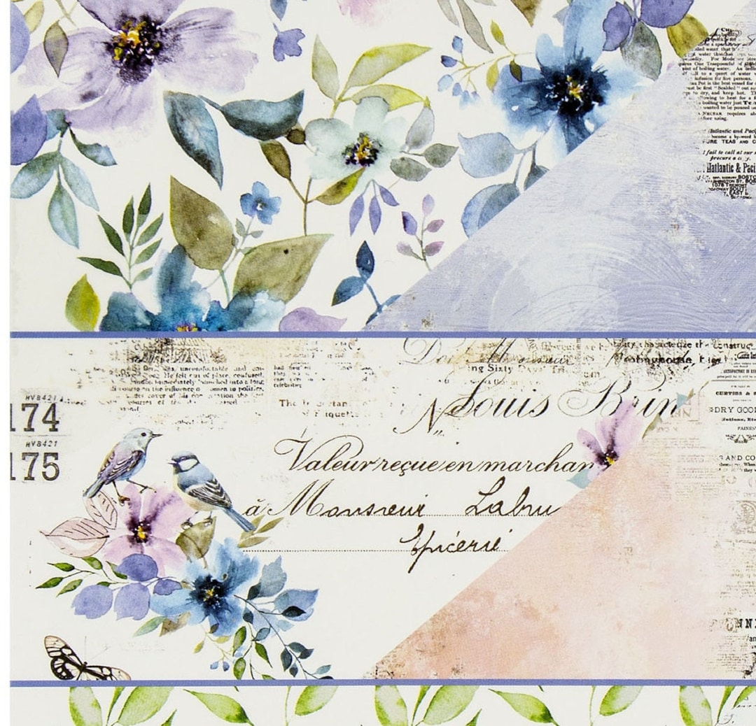 Watercolor Floral A4 Scrapbook Paper Pad, Junk Journal Supplies ...