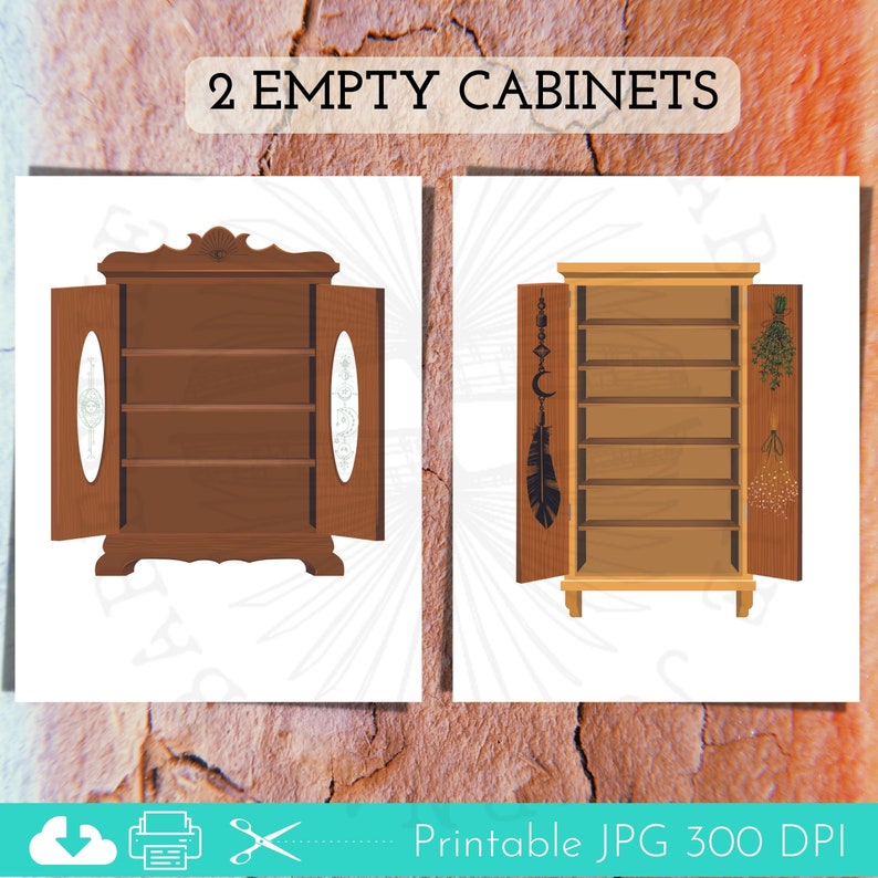 Printable Witch Cabinets Kit Witchy Junk Journal - Etsy
