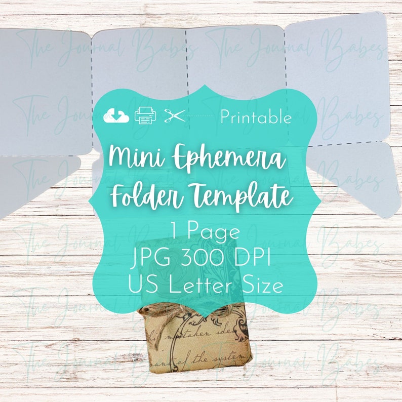 Mini Ephemera Folder Printable Template - Etsy