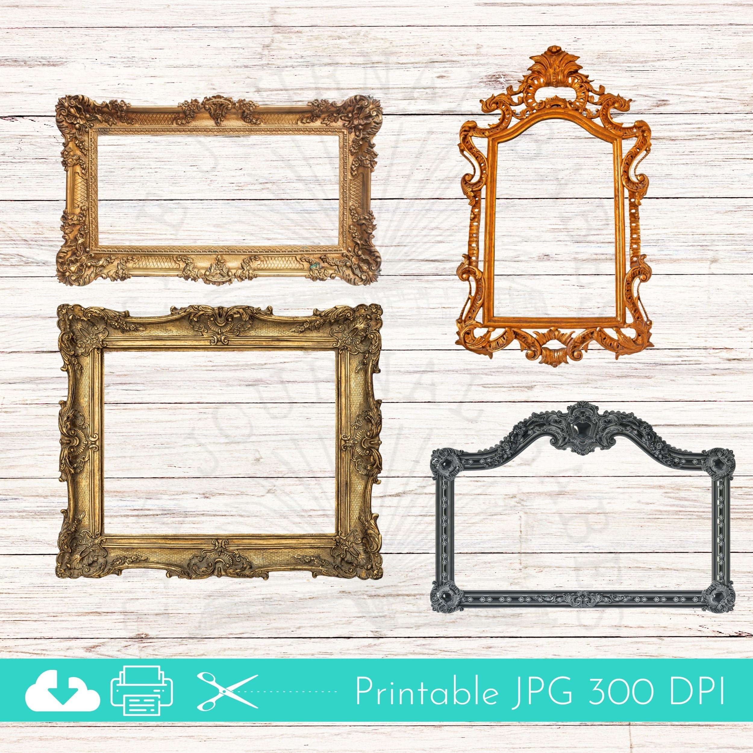 Frames Junk Journal Kit, Printable Photo Frames Pack, Digital ...