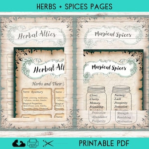 Kitchen Witch Grimoire Kit – Printable Junk Journal Pages, Witchcraft ...