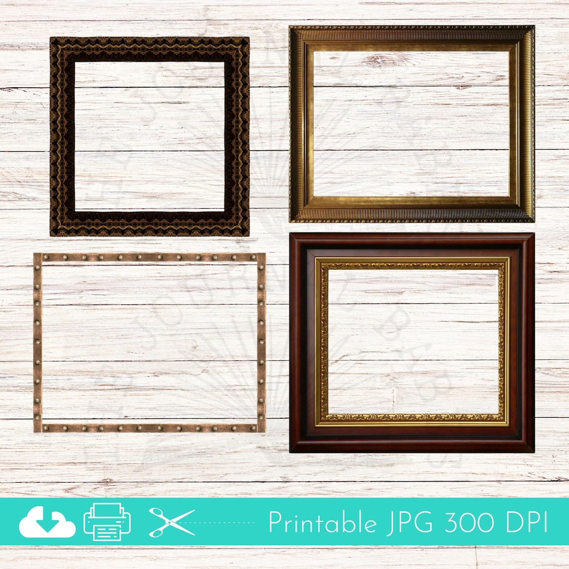Frames Junk Journal Kit, Printable Photo Frames Pack, Digital ...