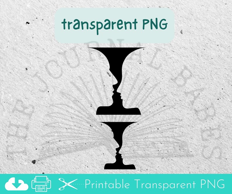 Faces Silhouette Stencil, Printable Stencil for Painting, Mixed Media ...