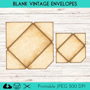 Vintage Envelope Template, Printable Junk Journal Pocket Envelopes ...