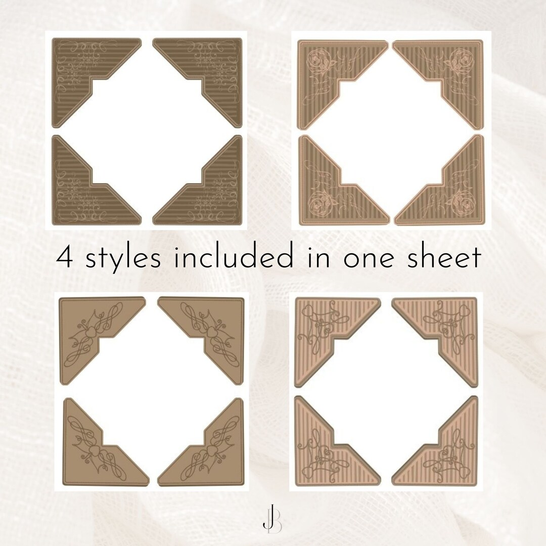 Printable Photo Corners for Junk Journals and Scrapbooks - Etsy