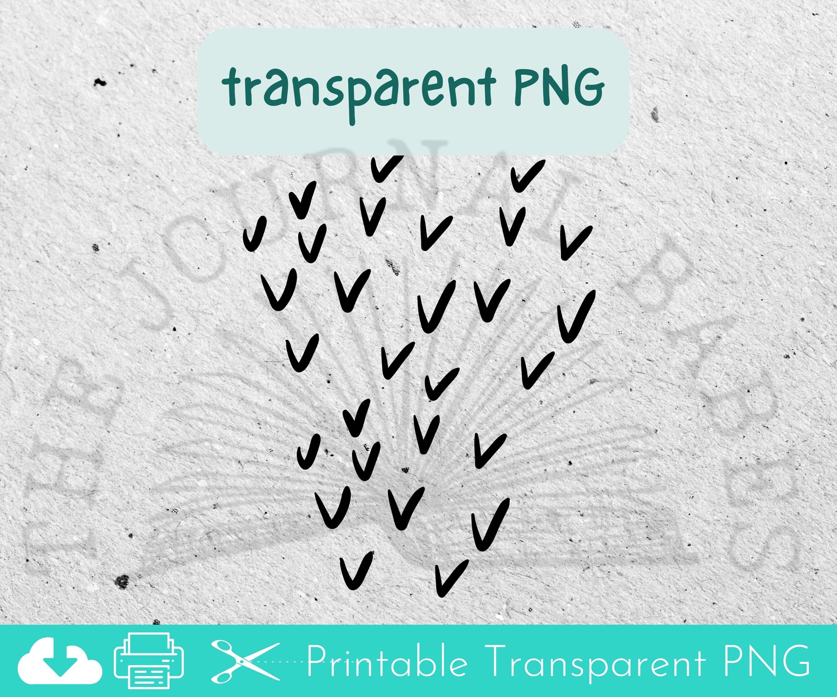 Check Marks Printable PNG Stencil, Mark Making Stencil for Mixed Media ...