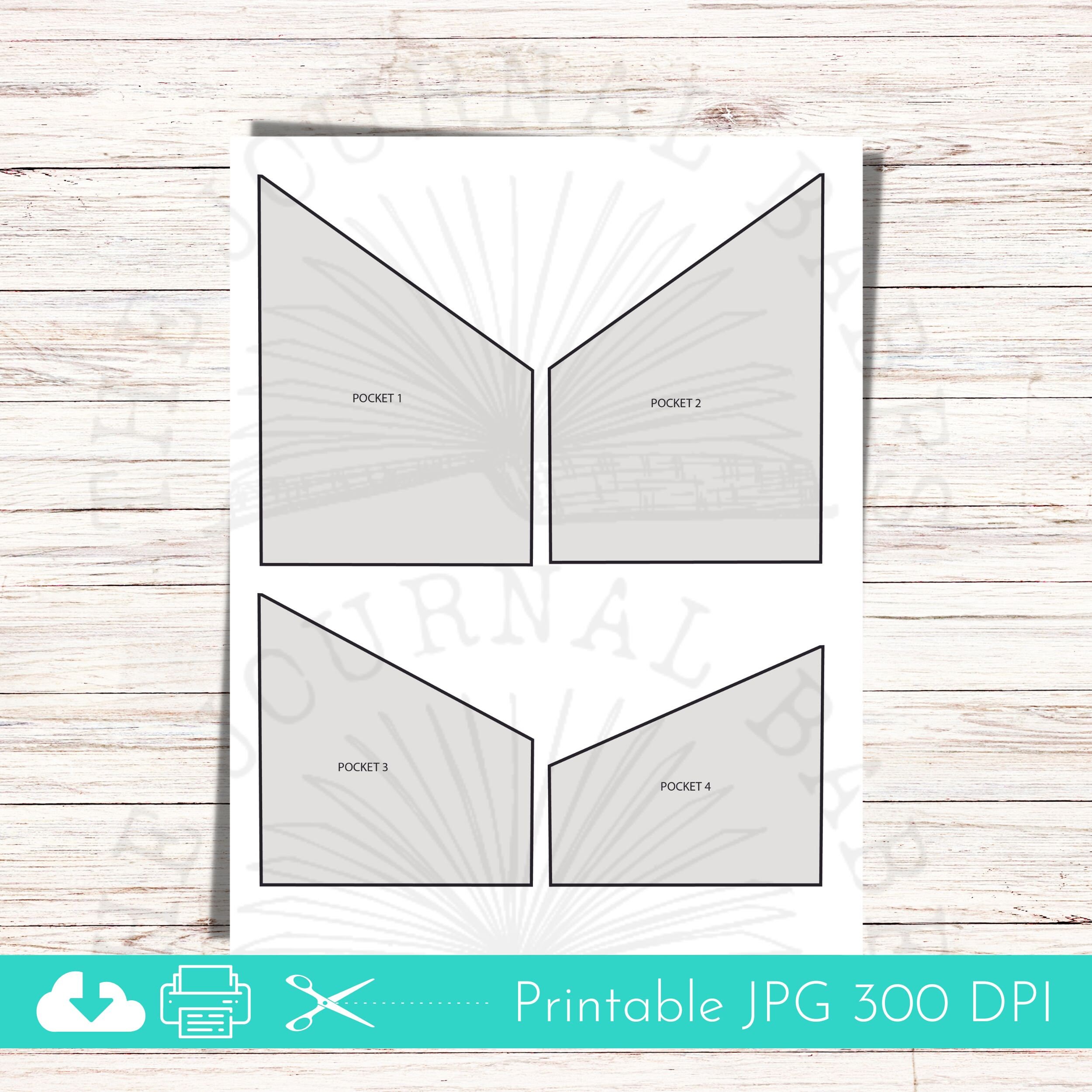 Printable Junk Journal Tag With Pockets, Loaded Tag Template, Digital ...