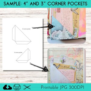 Printable Junk Journal Pockets Tags and Envelopes Templates Bundle - Etsy
