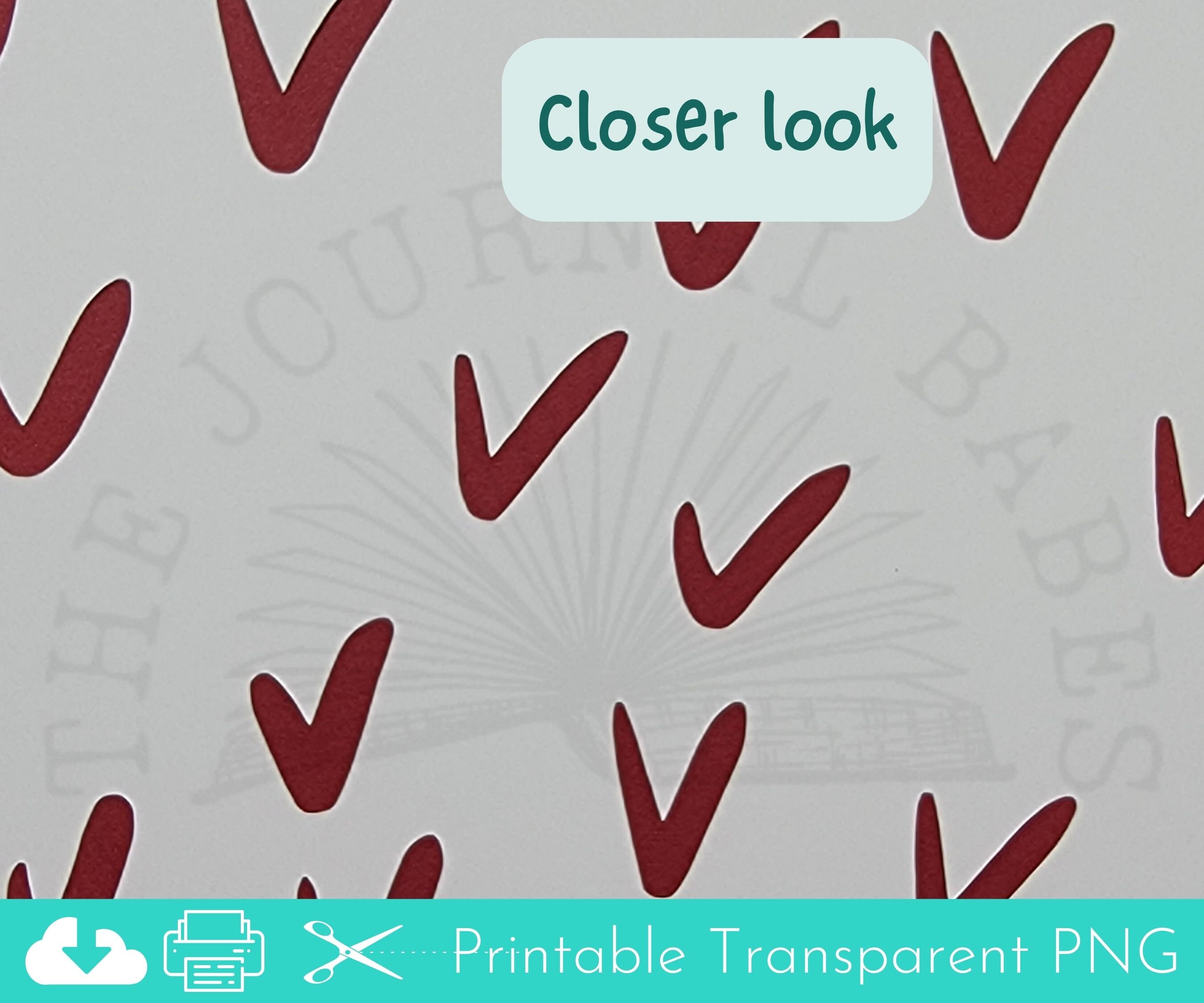 Check Marks Printable PNG Stencil, Mark Making Stencil for Mixed Media ...