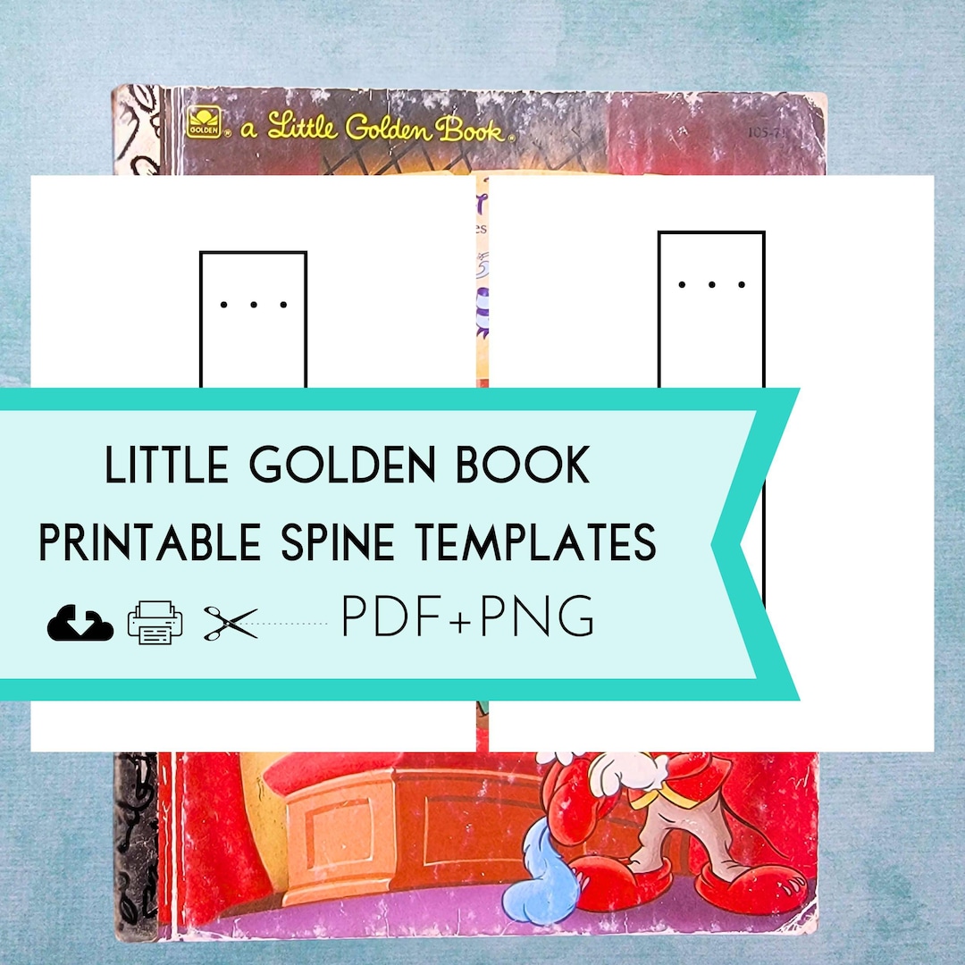 Printable Little Golden Book Junk Journal Spines Templates Set - Etsy