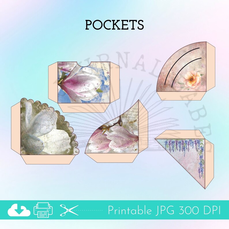 Spring Junk Journal Printable Addon Kit Printable Flower - Etsy