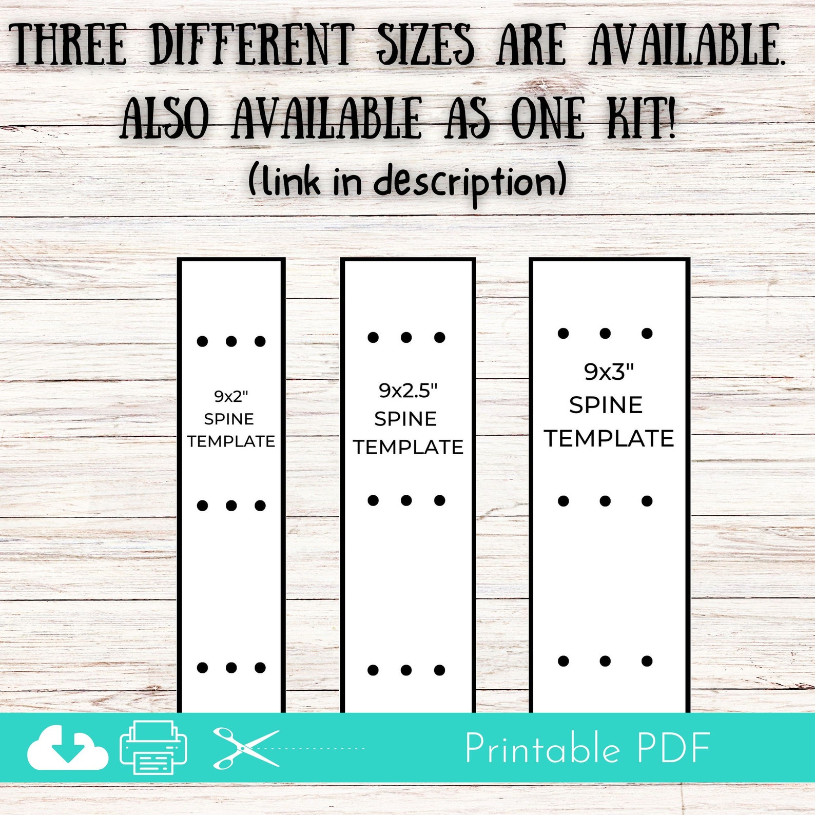 Junk Journal 2.5" Spine Template, Spine Punch Guide, Printable Junk ...