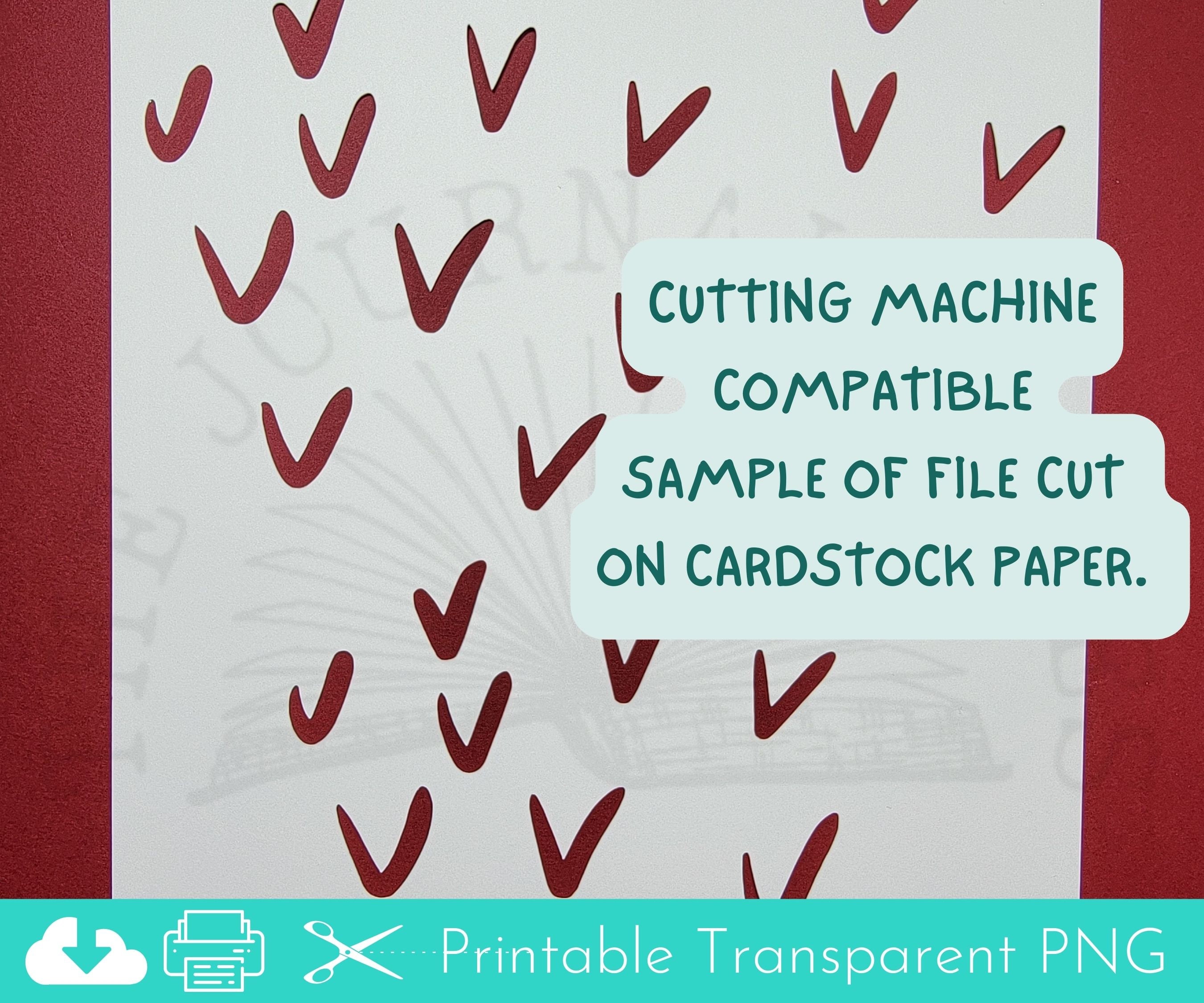 Check Marks Printable PNG Stencil, Mark Making Stencil for Mixed Media ...