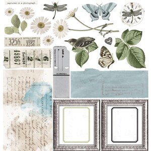 Blue Vintage 12x12 Scrapbook Paper Pack, Moonlit Garden Paper - Etsy