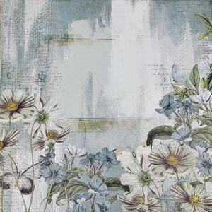 Blue Vintage 12x12 Scrapbook Paper Pack, Moonlit Garden Paper - Etsy