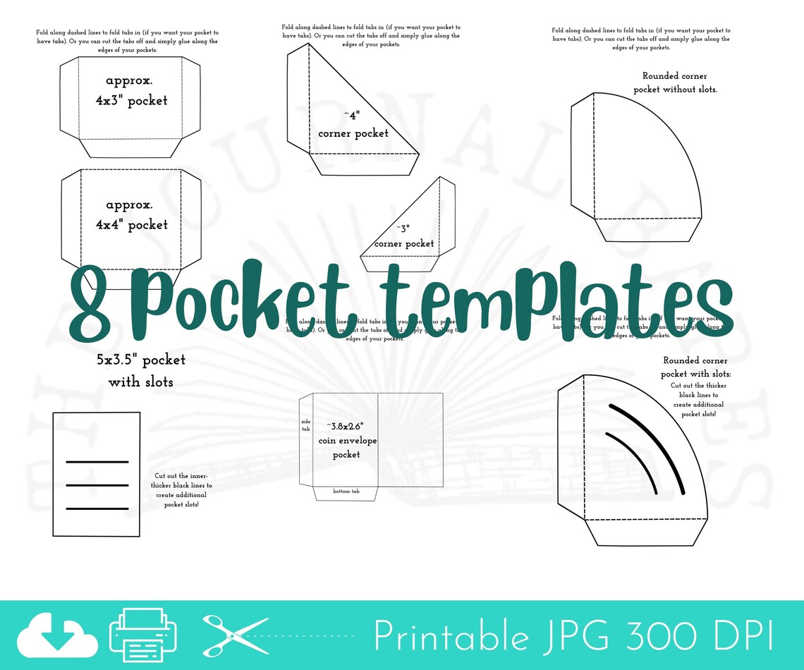 Junk Journal Printable Templates Kit, Tags Templates, Junk Journal ...