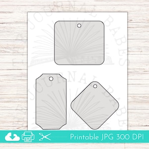 Junk Journal Tag Templates Printable Kit, Blank Journaling Tags ...