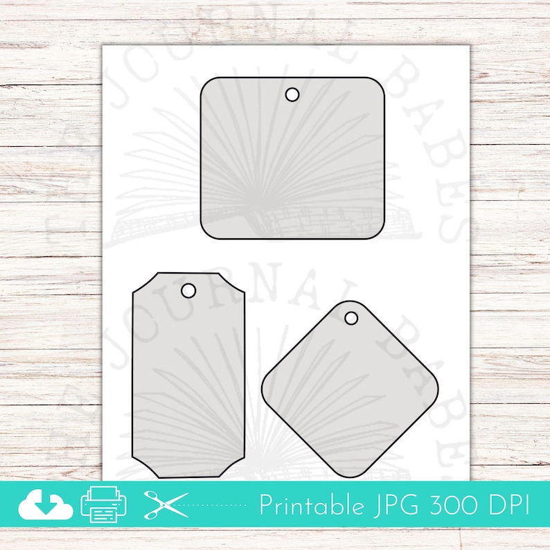 Junk Journal Tag Templates Printable Kit, Blank Journaling Tags ...