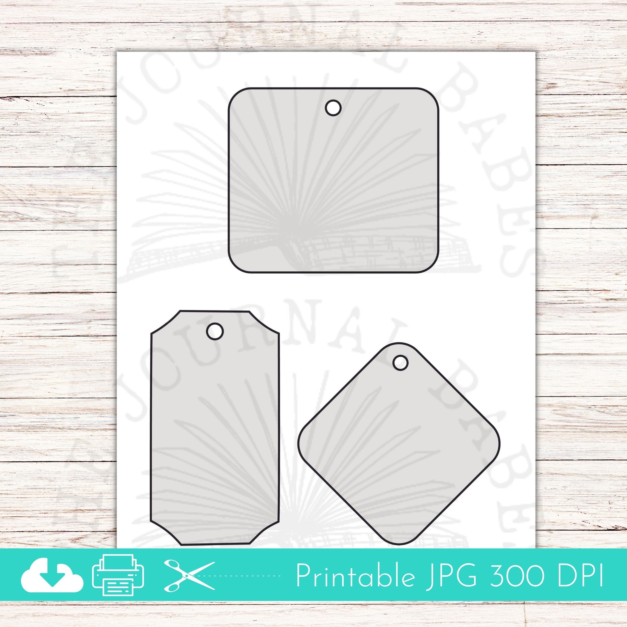 Junk Journal Tag Templates Printable Kit, Blank Journaling Tags ...