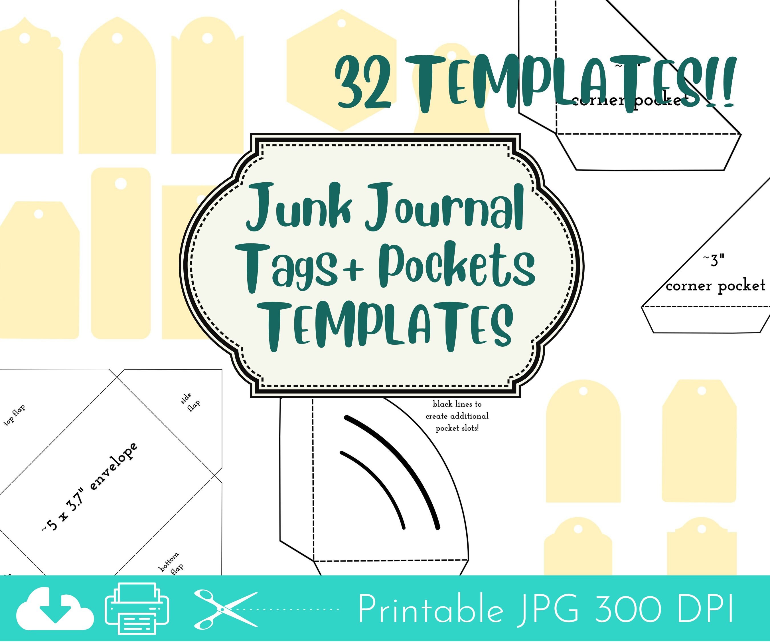 Junk Journal Printable Templates Kit, Tags Templates, Junk Journal ...