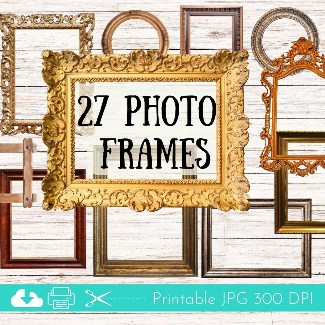 Frames Junk Journal Kit, Printable Photo Frames Pack, Digital ...