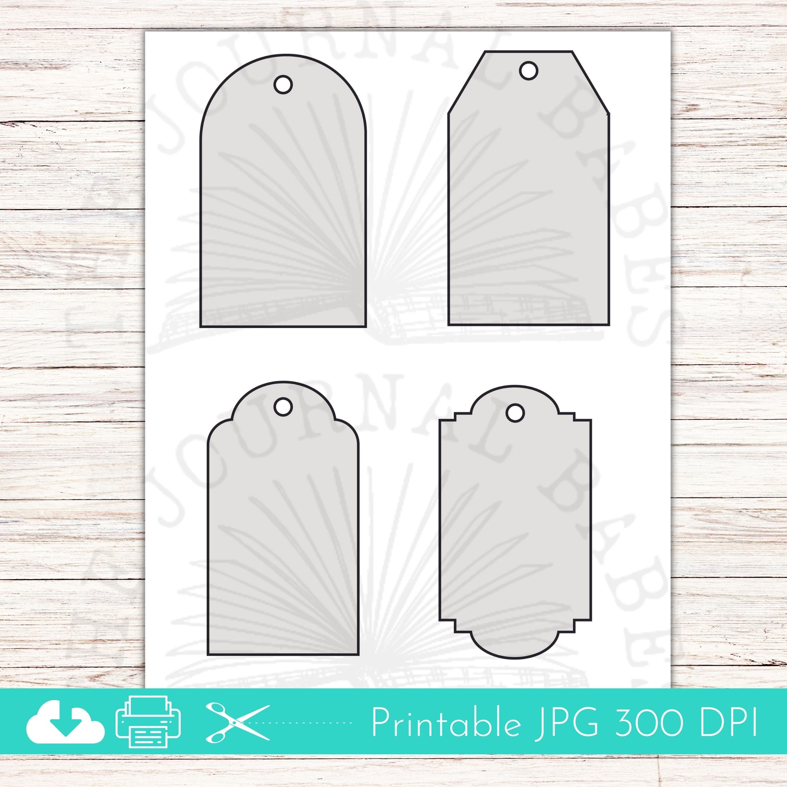 Junk Journal Tag Templates Printable Kit Blank Journaling - Etsy