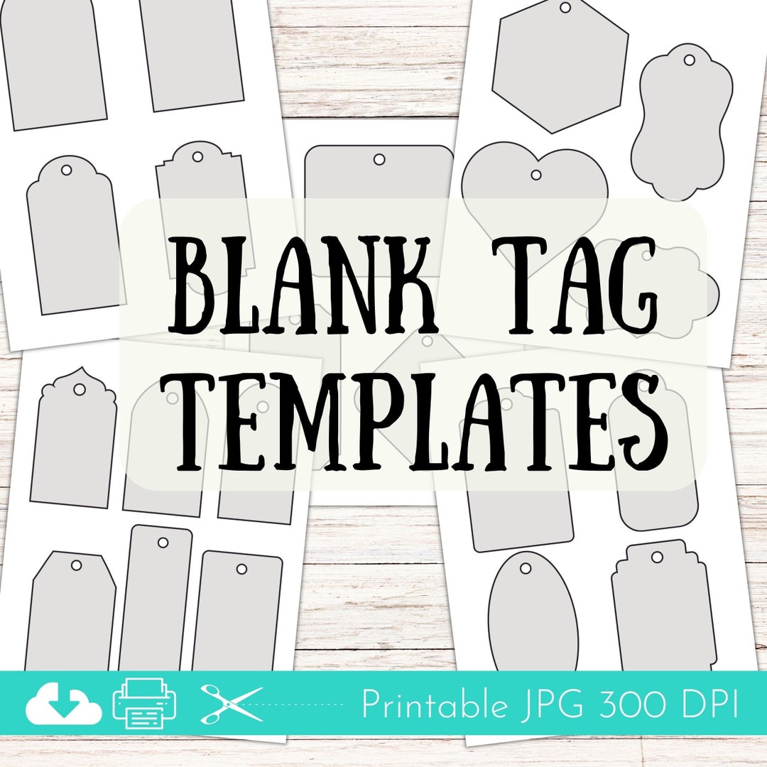 Junk Journal Tag Templates Printable Kit, Blank Journaling Tags ...
