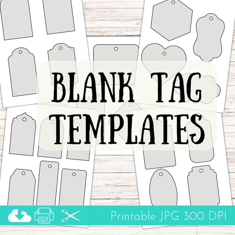 Junk Journal Tag Templates Printable Kit, Blank Journaling Tags ...