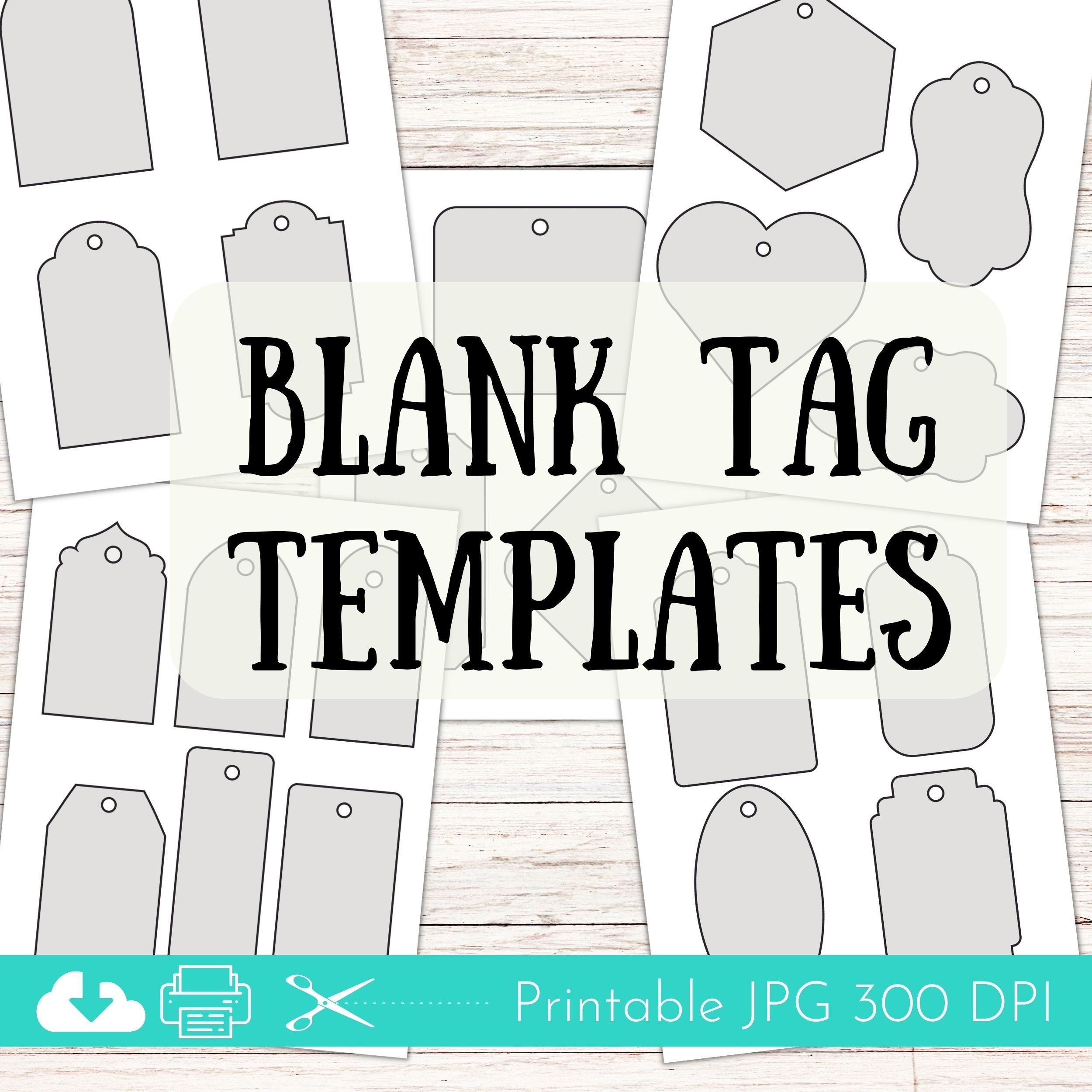 Junk Journal Tag Templates Printable Kit, Blank Journaling Tags ...