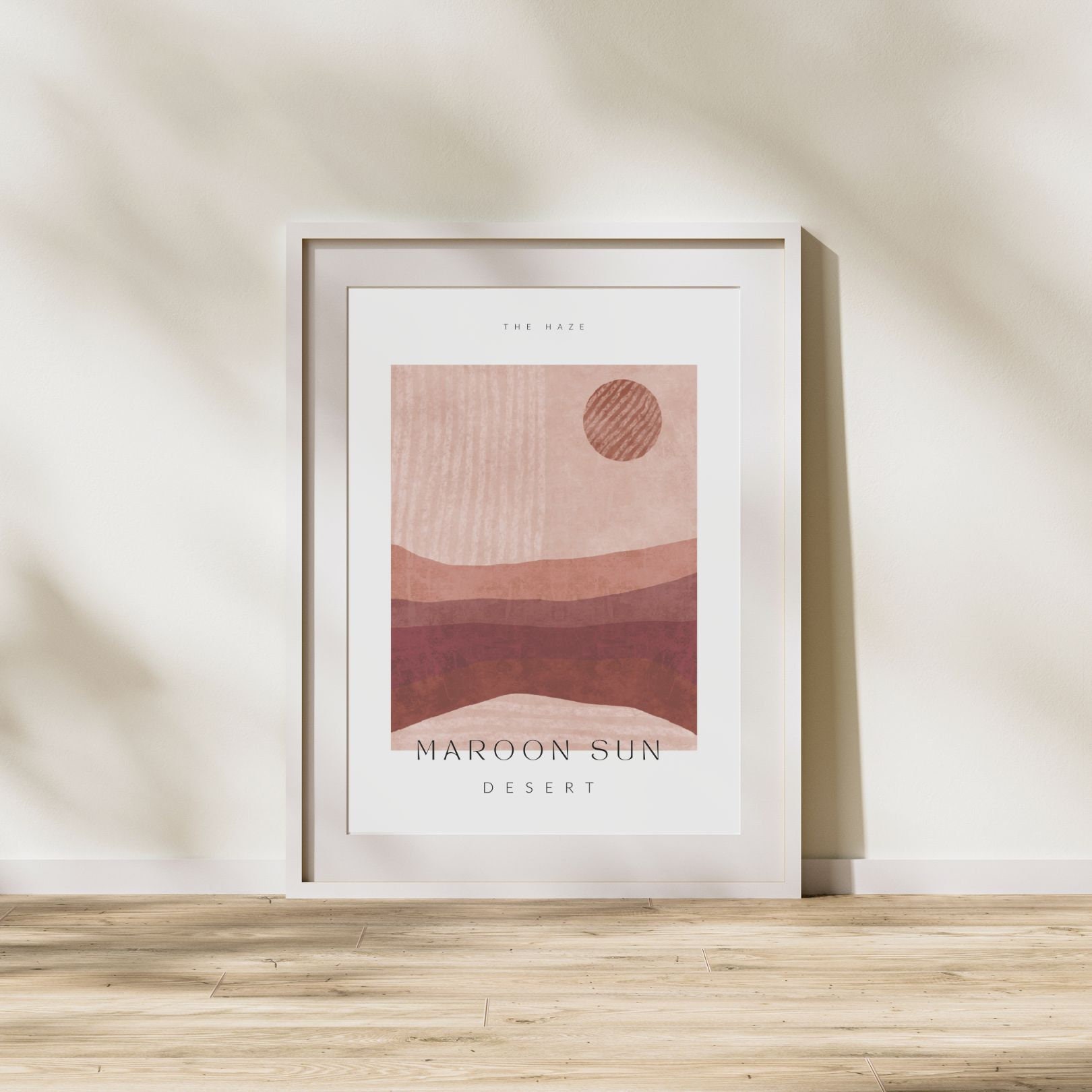 Maroon Sun. Wall Print. Modern Art. Digital Download - Etsy