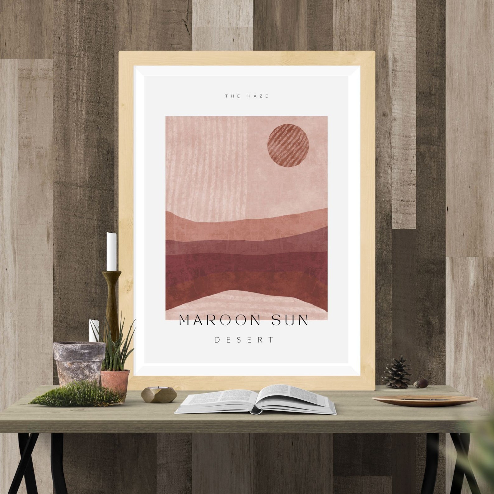 Maroon Sun. Wall Print. Modern Art. Digital Download - Etsy