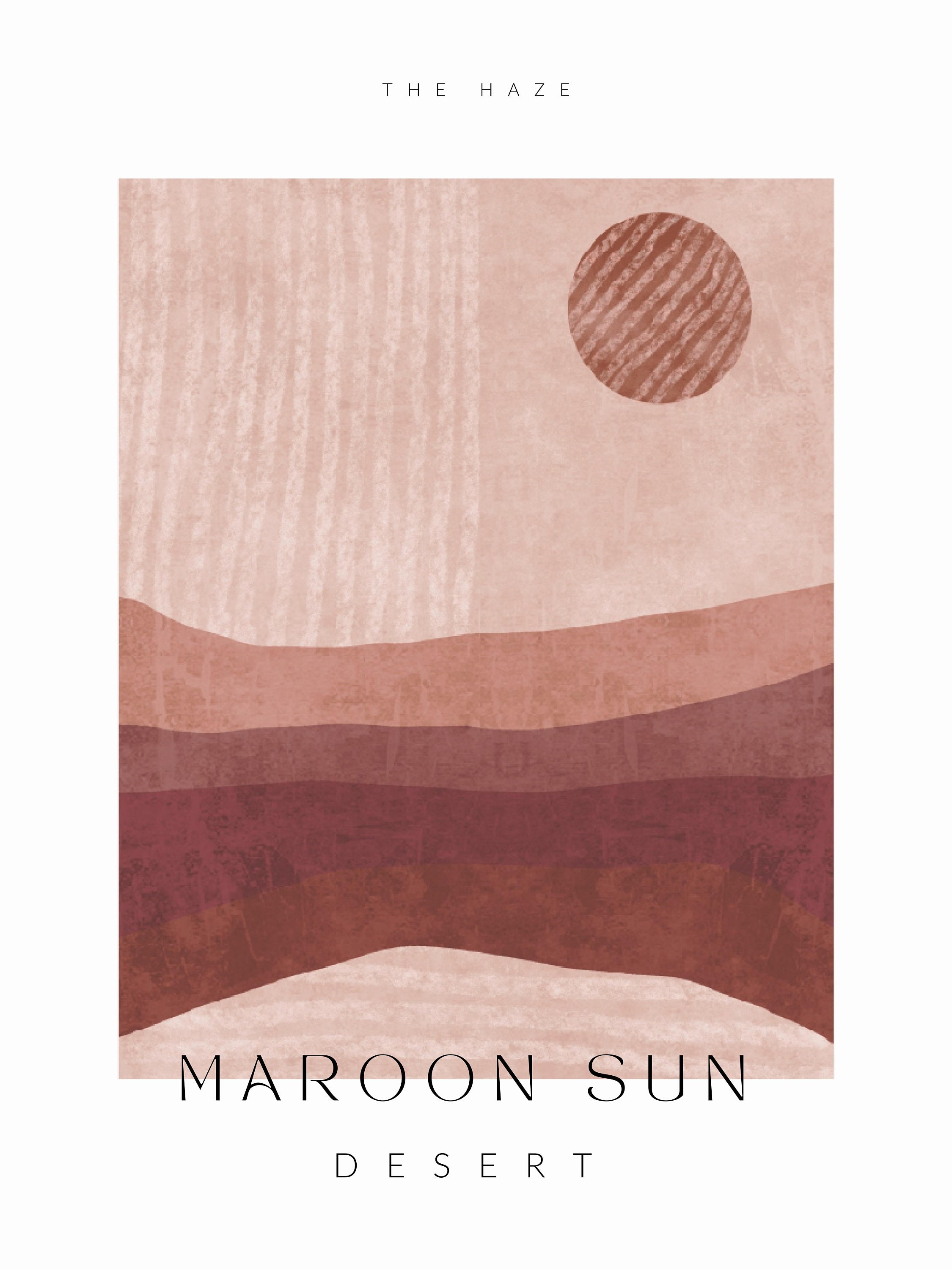 Maroon Sun. Wall Print. Modern Art. Digital Download - Etsy