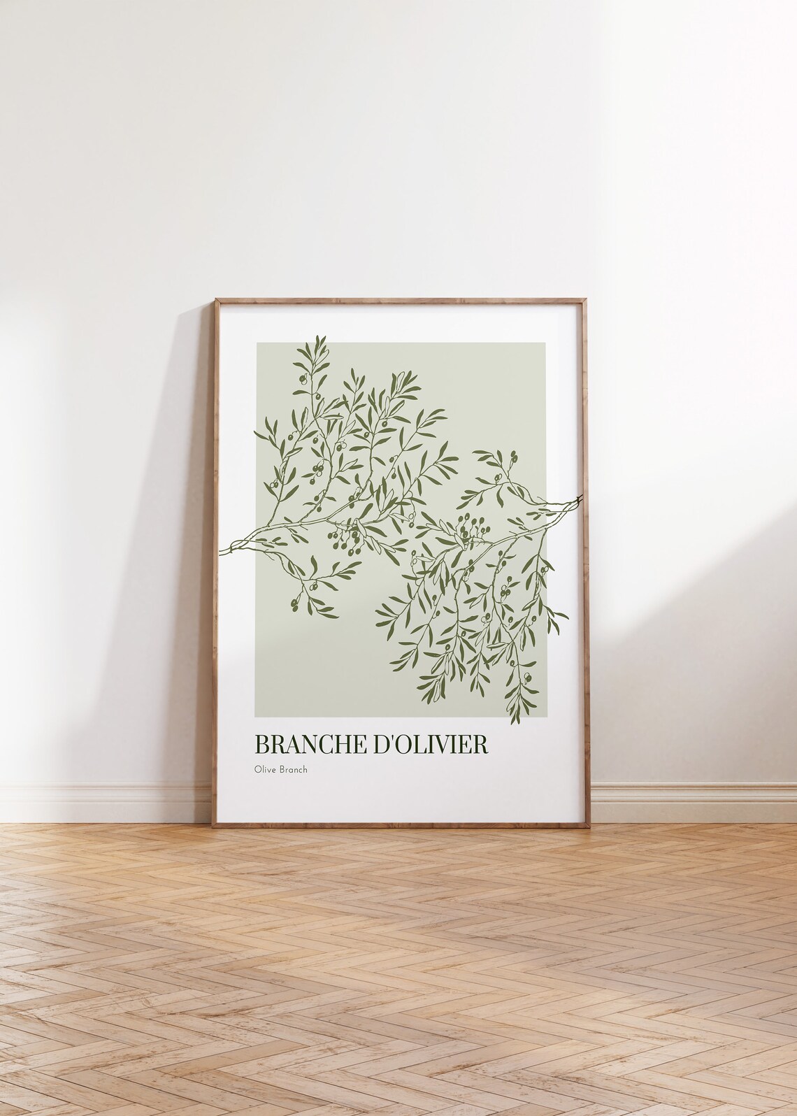 Modern Olive Branch Poster Botanical Plant Art Branche D'olivier French ...