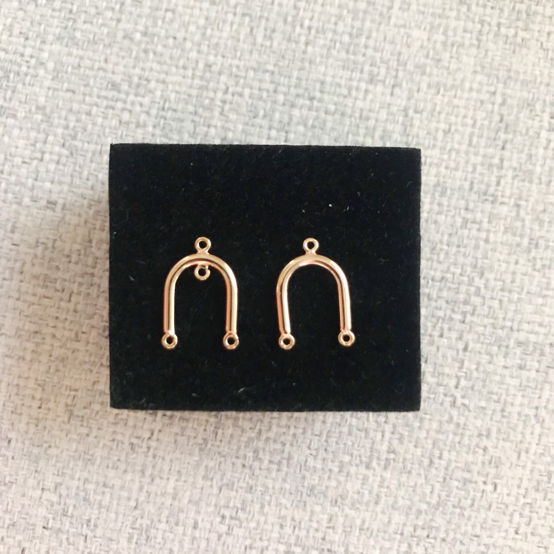 Gold-plated U Shape Connector Charm (14x.95mm) - Etsy