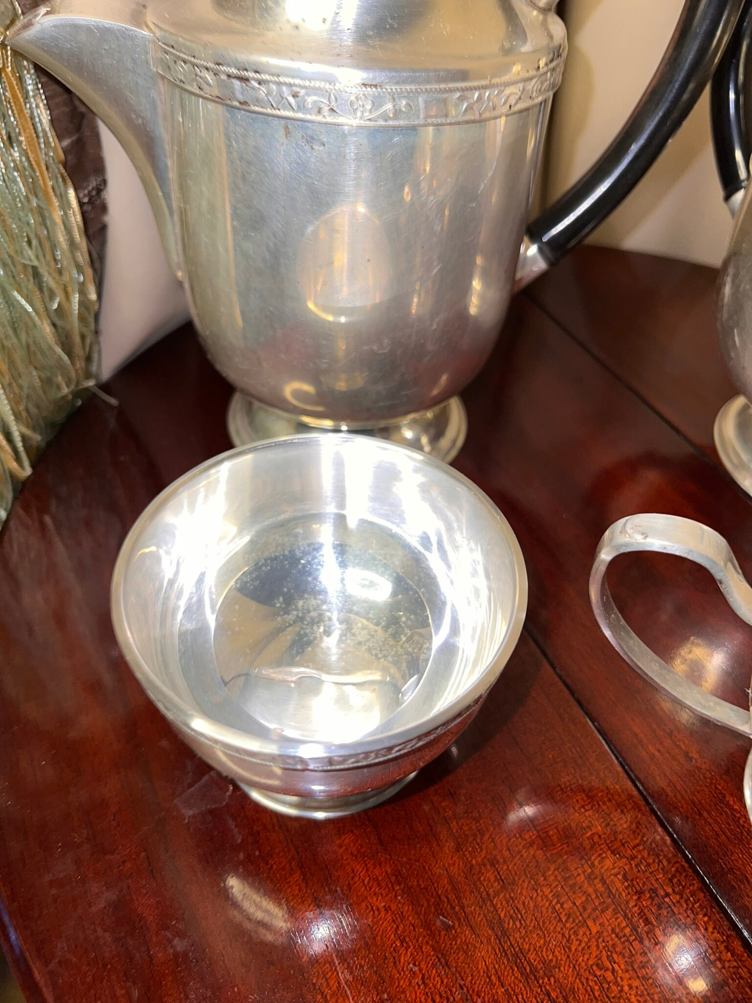 Vintage Viners Art Nouveau Design Alpha Silver Plate Tea and Coffee Pot ...