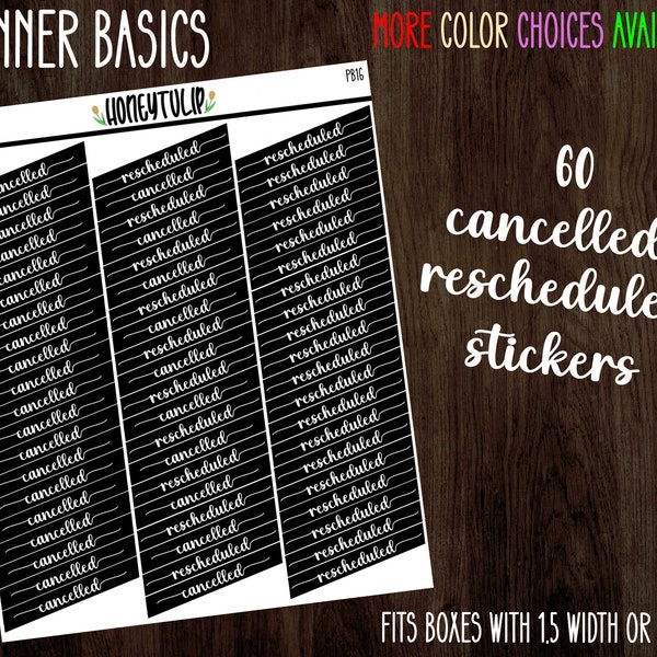Rescheduled Stickers - Etsy