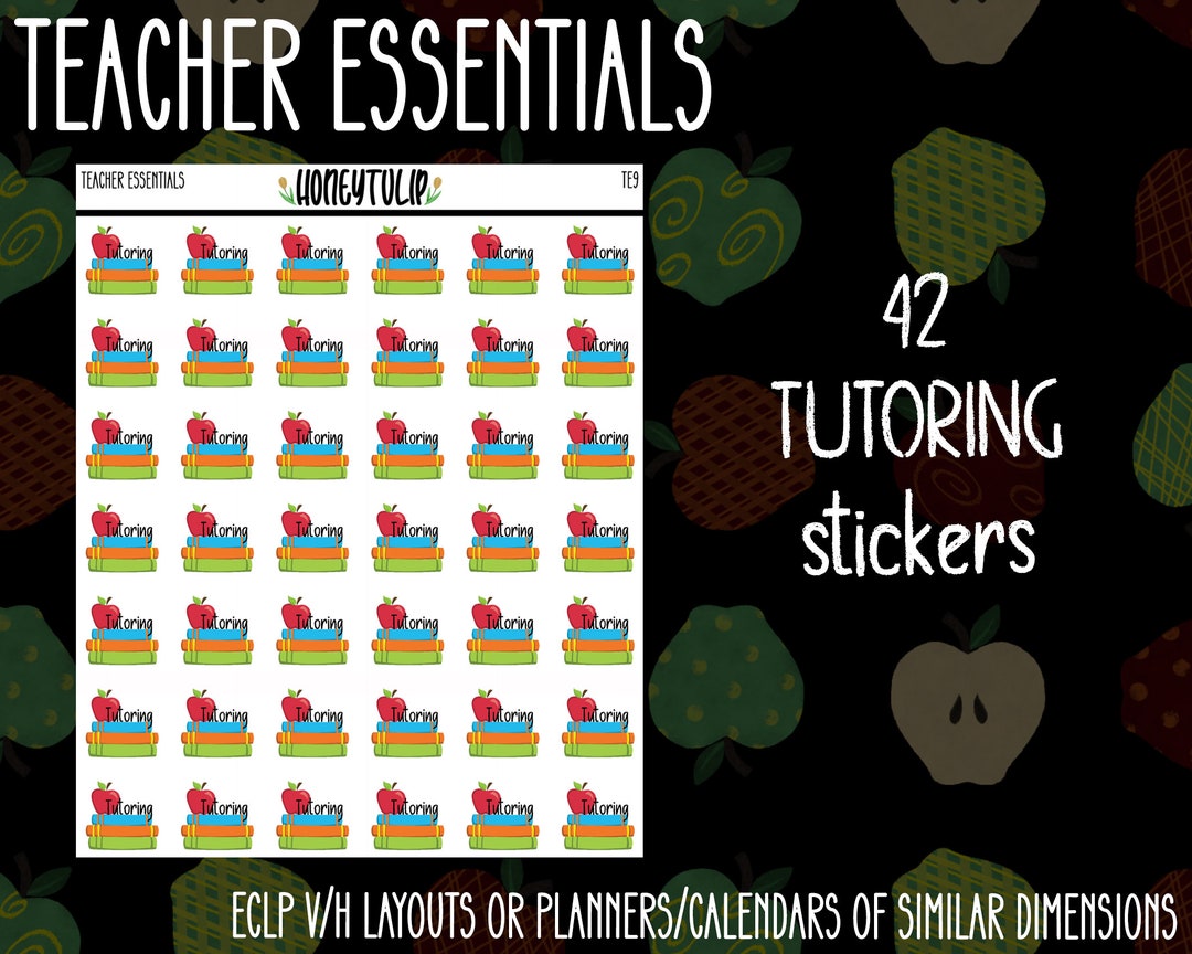 Tutoring Stickers, Teacher Planner Stickers - Etsy