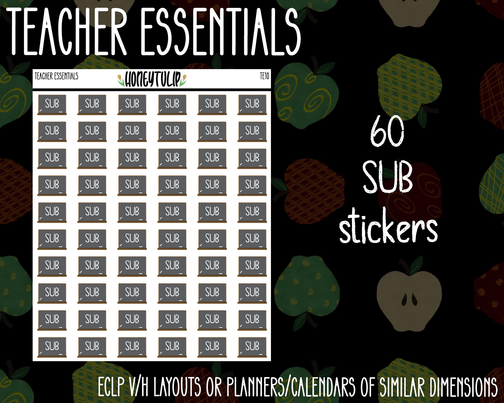 Substitute Teacher Stickers Teacher Planner Stickers - Etsy