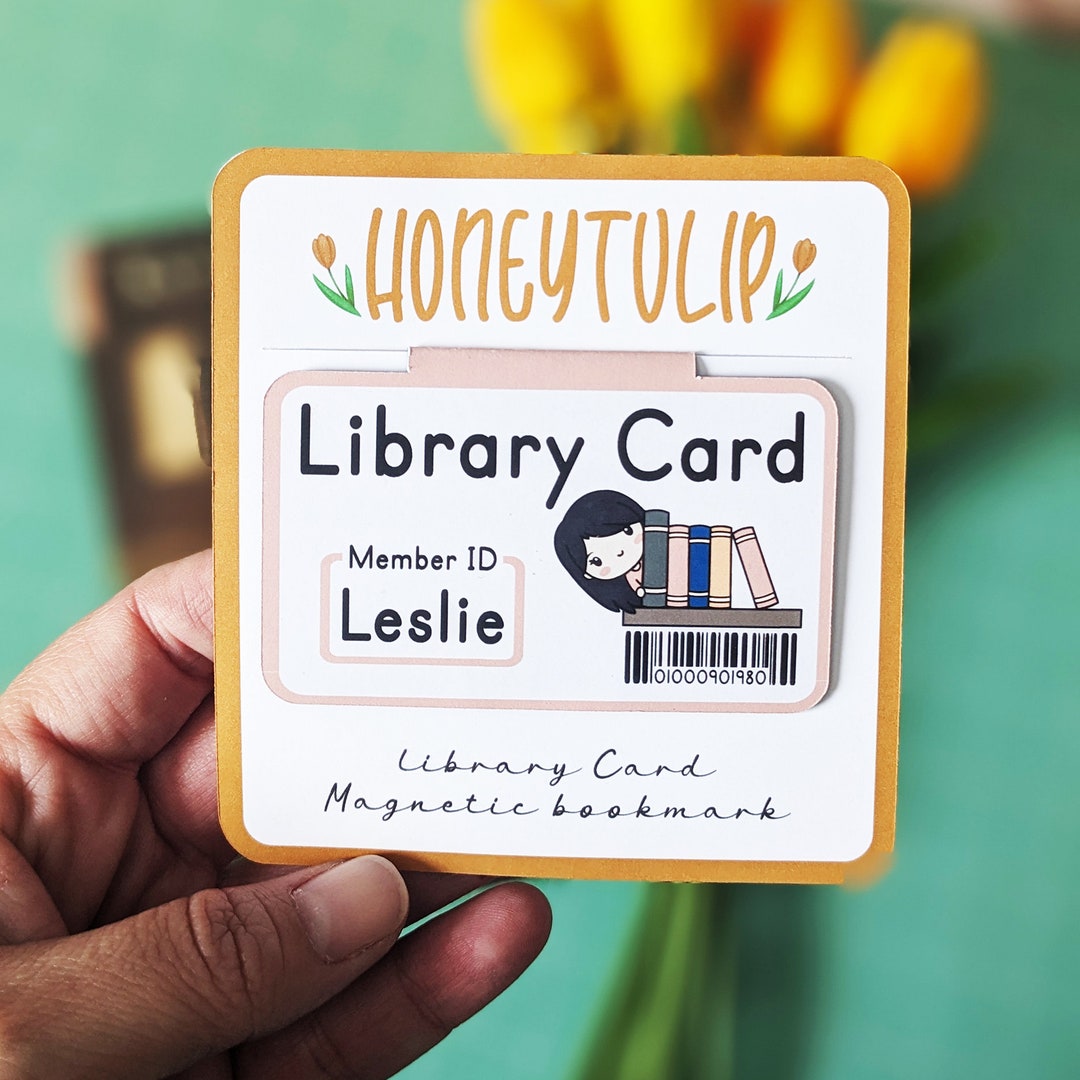 Chibi Library Card Magnetic Bookmark, Cute and Customizable Book Marker ...