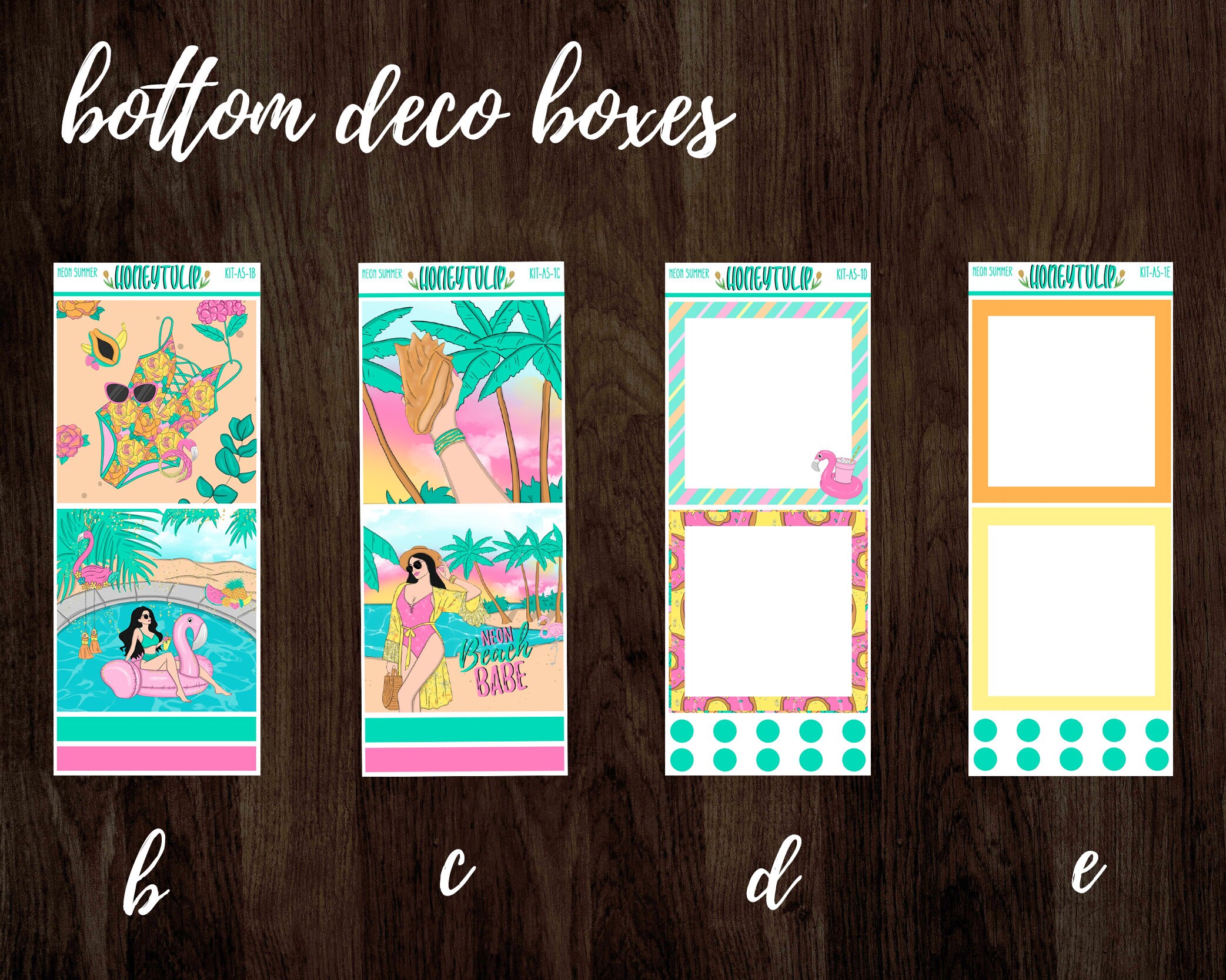 KIT A5-1 WEEKLY Neon Summer Weekly Planner | Etsy