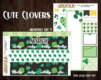 New Gnome St Patrick's Day March Planner Stickers Kit - Etsy