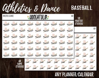 Baseball Practice Stickers - Etsy