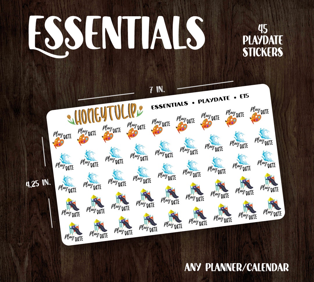 Playdate Planner Stickers, Tracker Stickers, Event Stickers, Calendar ...