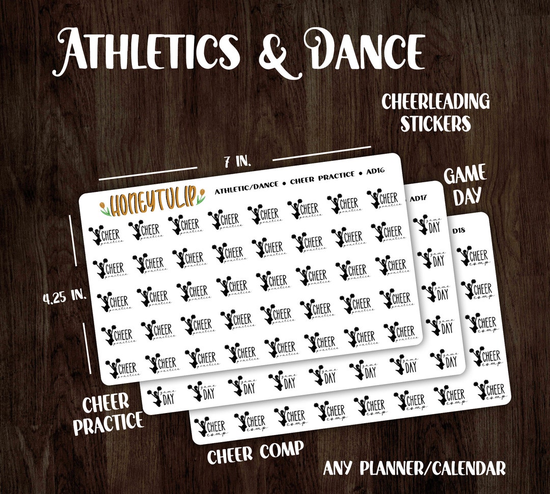 Cheer Practice, Cheer Comp, Game Day, Cheerleader Schedule Planner ...