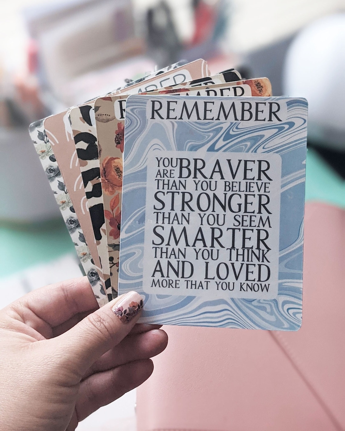 Planner Journaling Reminder Cards Laminated Bookmarks - Etsy