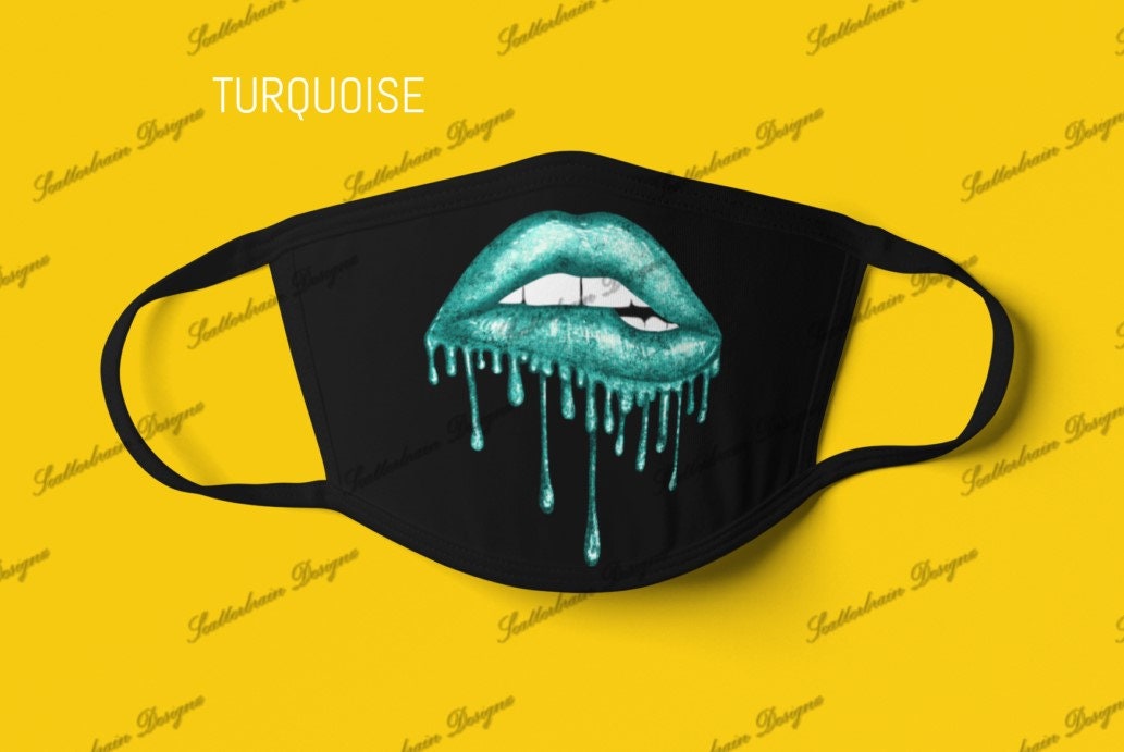 Dripping Lips Face Covering/mask - Etsy