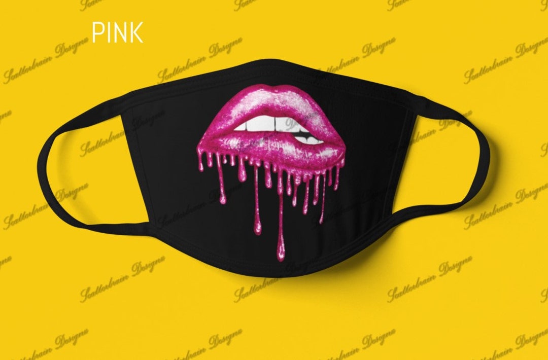 Dripping Lips Face Covering/mask - Etsy