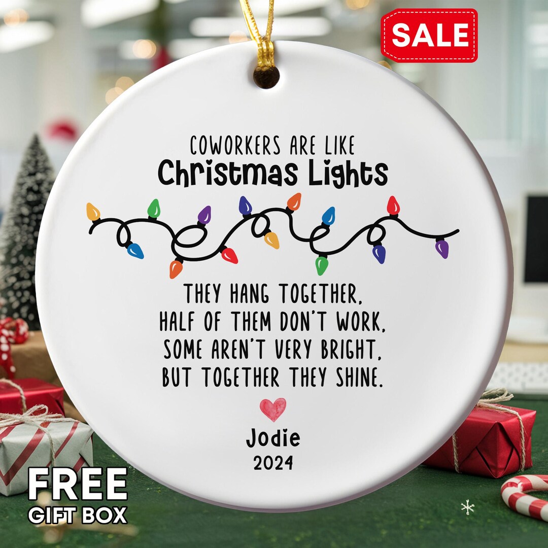 Coworker Christmas Ornament, Personalized Coworker Christmas Gift, Work ...