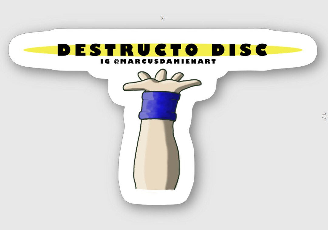 Krillin Destructo Disc DBZ Sticker Series - Etsy